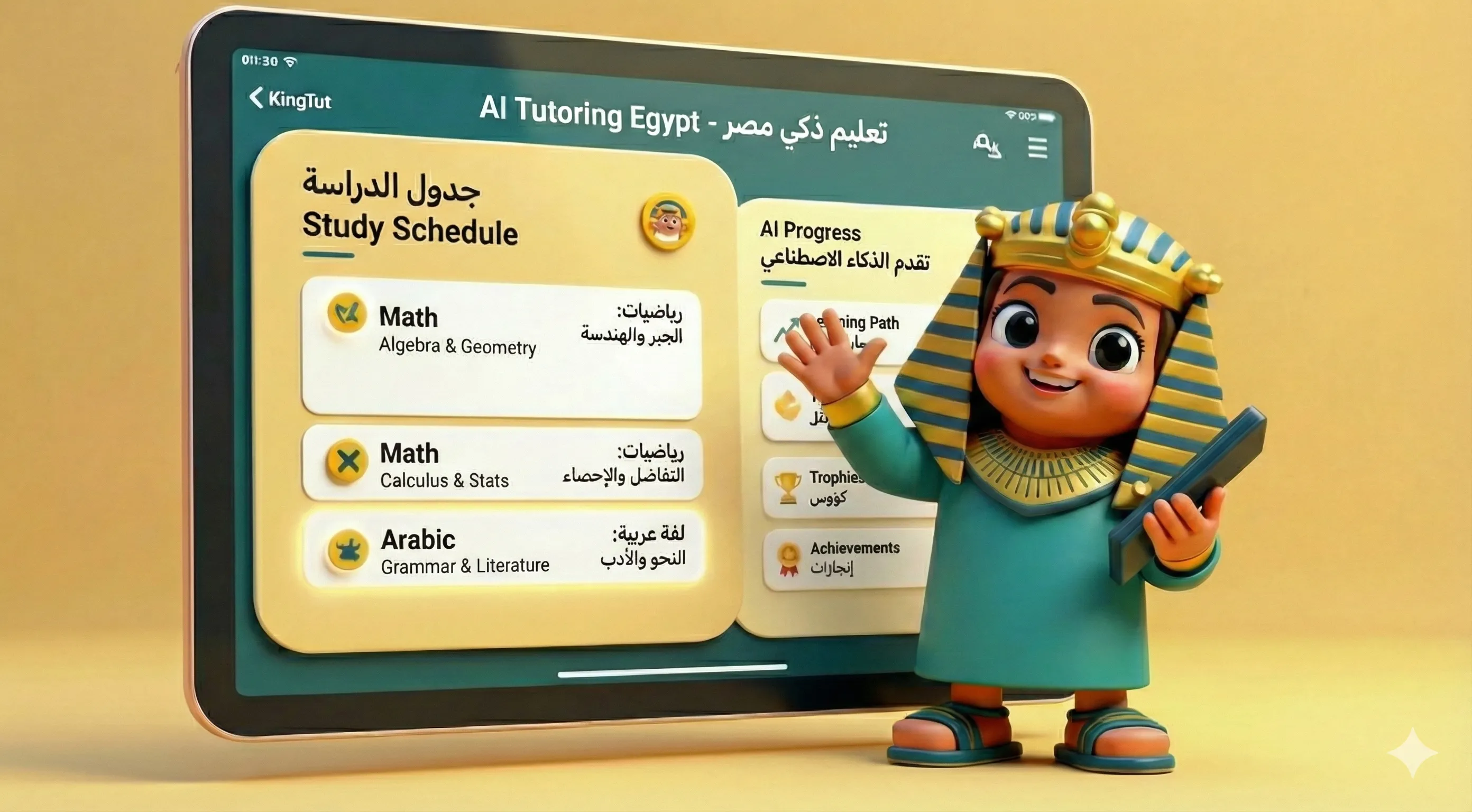 KingTut - مساعدك الشخصي للدراسة | Your Egyptian AI Study Companion
